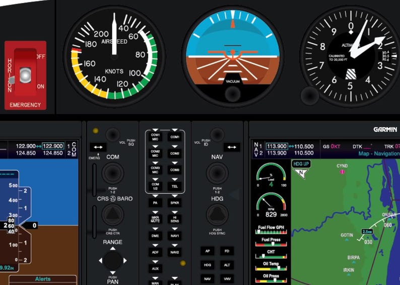 Diamond DA40NG Cockpit Poster (digital Download) – Pilot Training ...