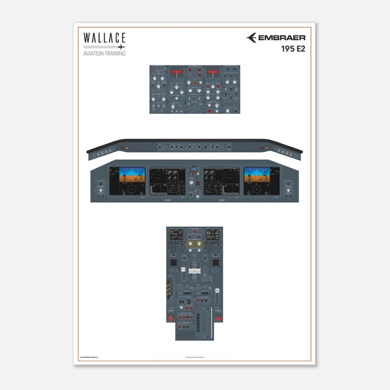 Embraer 195 E2 Cockpit Familiarization Poster - Etsy