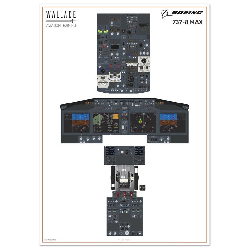 Boeing 737-8 MAX Cockpit Familiarization Poster - Etsy