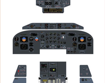 Bombardier Dash 8 Q300 Cockpit Poster - Etsy