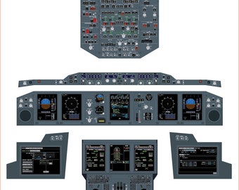Airbus A380-800 Cockpit Poster - Etsy