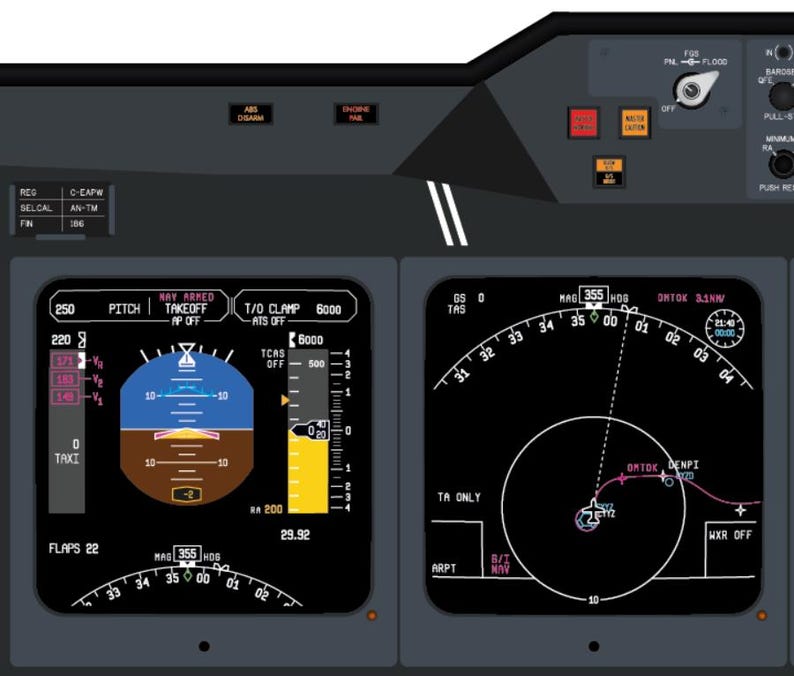 MD-11F Cockpit Poster (digital Download) – Mcdonnell Douglas Flight ...