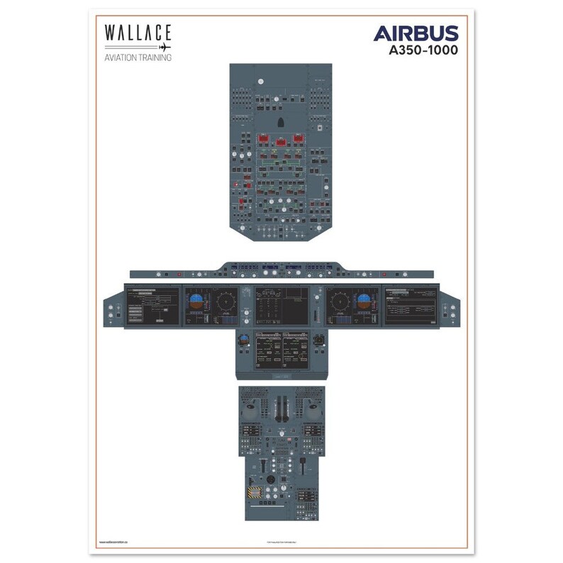 Airbus A350-1000 Cockpit Familiarization Poster - Etsy