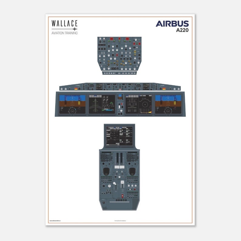 Airbus A220 Cockpit Familiarization Poster - Etsy