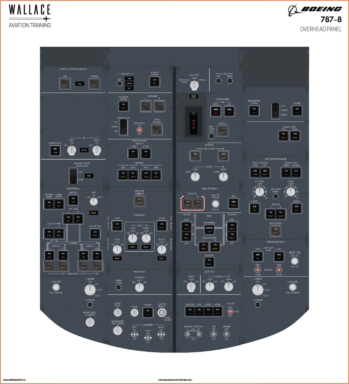 Boeing 787-8 Cockpit Familiarization Poster - Digital Full Scale 3 ...