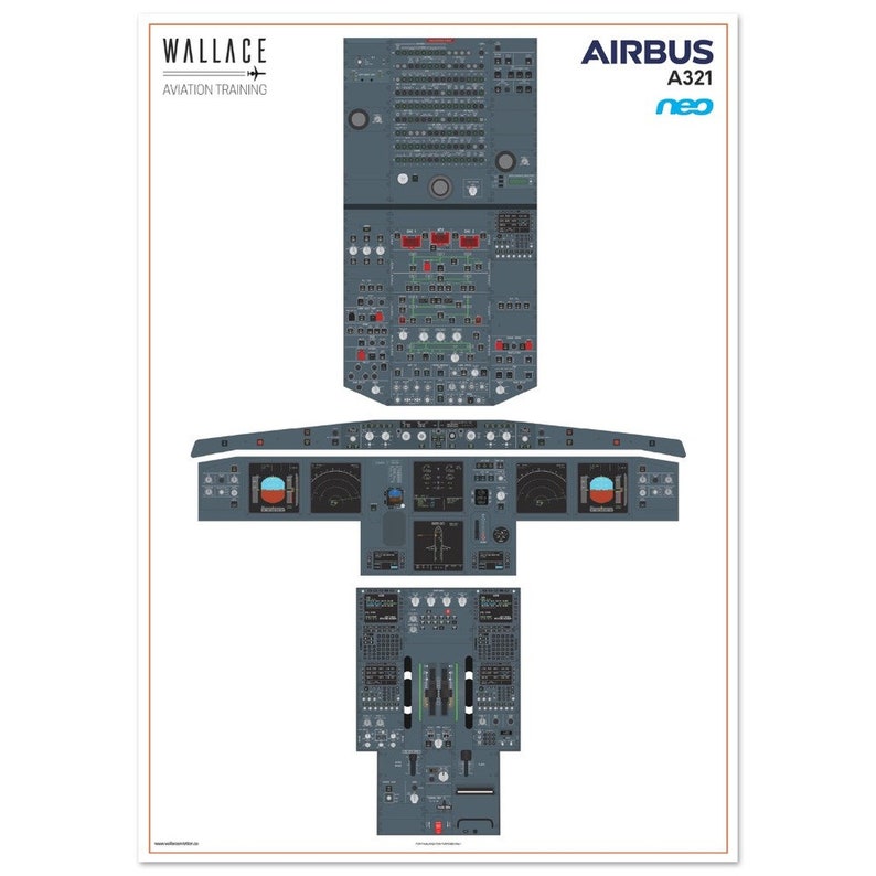 Airbus A321NEO Cockpit Familiarization Poster - Etsy