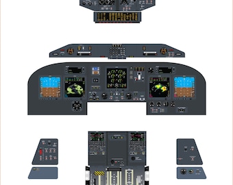 Bombardier Dash 8 Q300 Cockpit Poster - Etsy