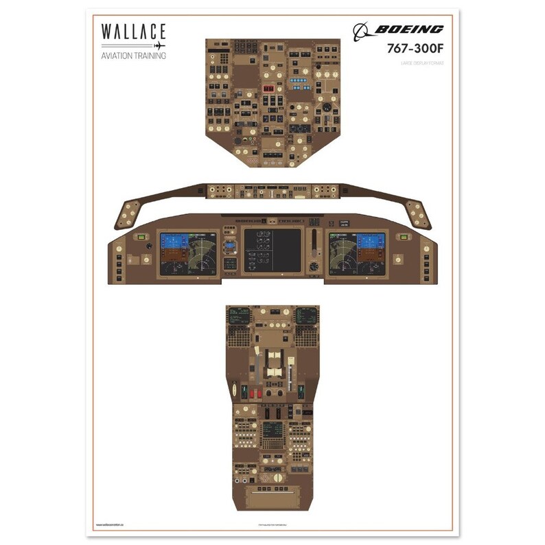 Boeing 767-300F Cockpit Familiarization Poster - Etsy