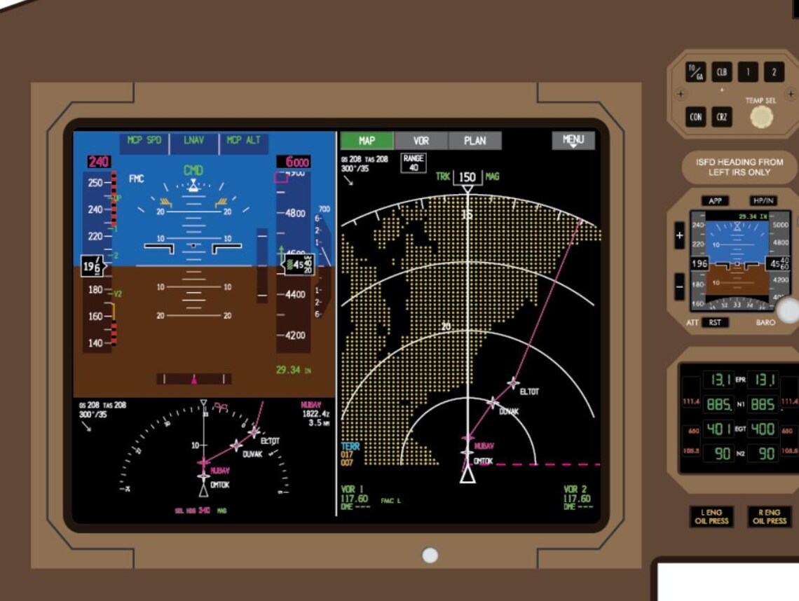Boeing 767-300F Cockpit Poster (digital Download) – Pilot Training ...