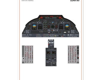 Bombardier Learjet 60 Cockpit Poster - Etsy