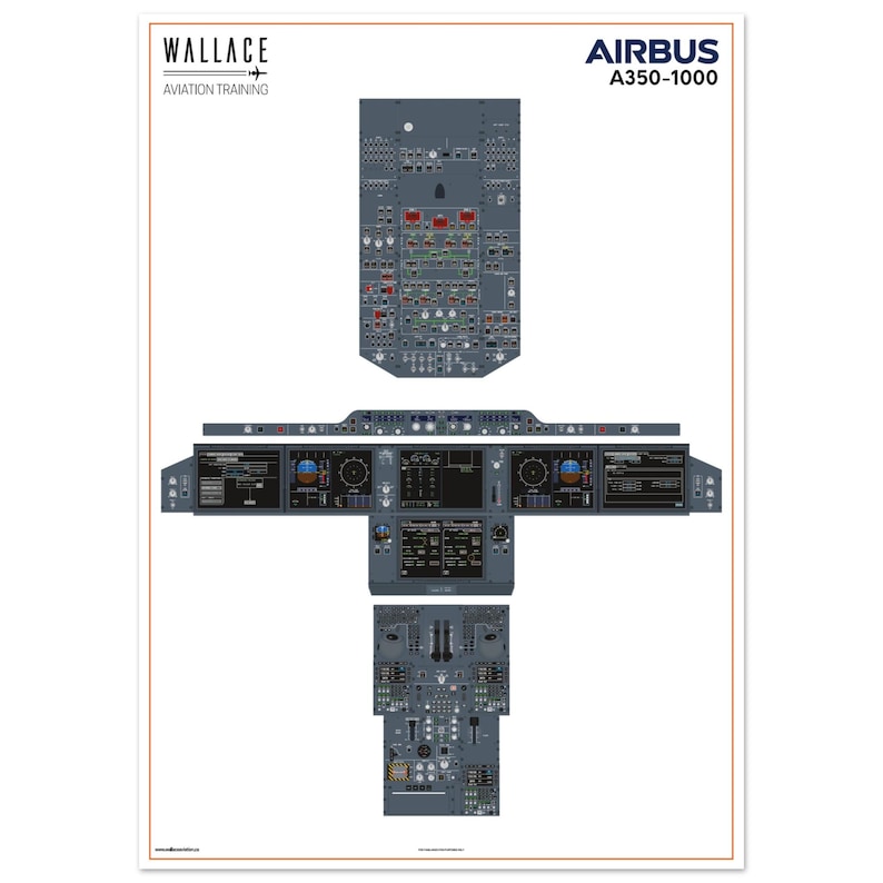 Airbus A350 Cockpit Familiarization Poster (printed) - Etsy Australia