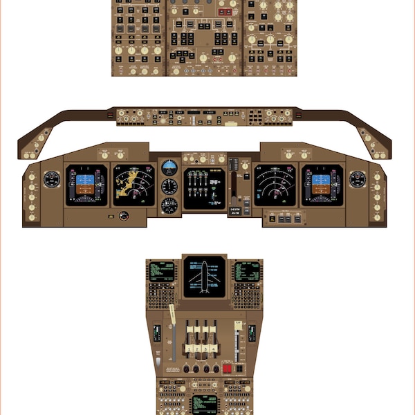 Boeing 747 Cockpit Panel Poster - Etsy