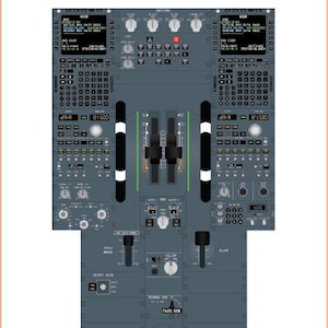 Airbus A320-200 Cockpit Familiarization Poster - Digital Full Scale 3 ...