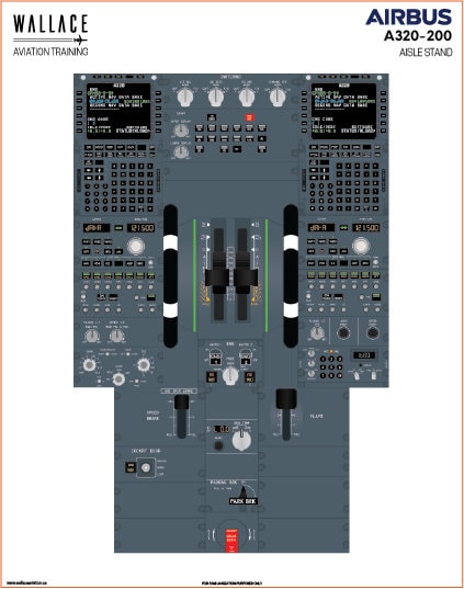 Airbus A320-200 Cockpit Familiarization Poster - Digital Full Scale 3 ...