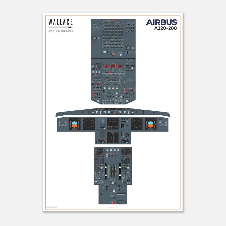 Airbus A320-200 Cockpit Familiarization Poster - Etsy