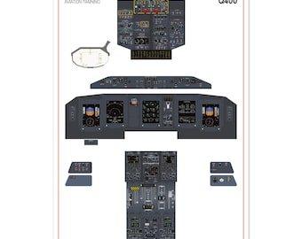 Bombardier Dash 8 Q400 Cockpit Poster - Etsy