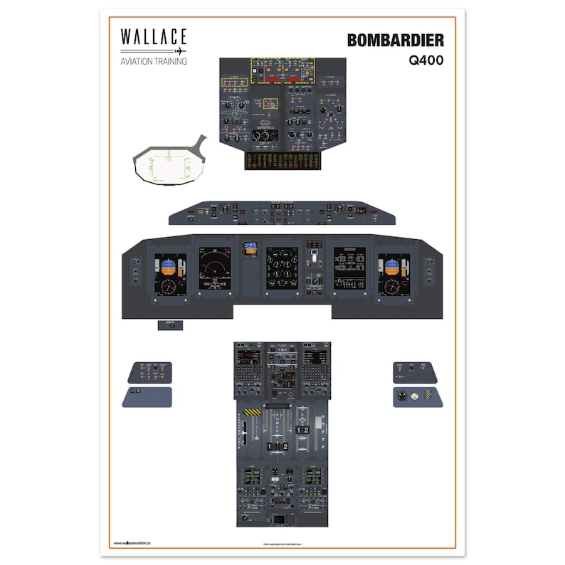 Bombardier Dash 8 Q400 Cockpit Familiarization Poster (printed) - Etsy