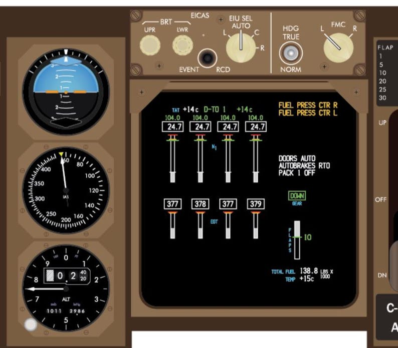 Boeing 747-400 Cockpit Familiarization Poster - Etsy