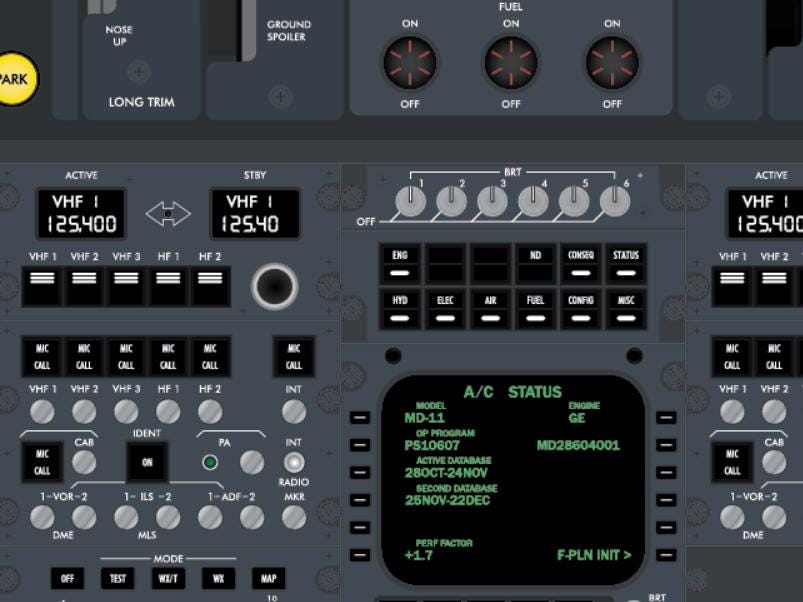 Mcdonnell Douglas MD11 Digital Cockpit Familiarization Poster - Etsy