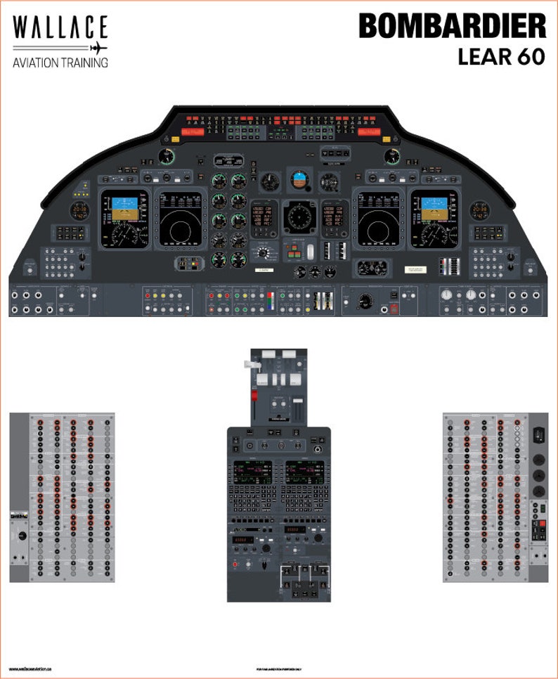 Bombardier Learjet 60 Cockpit Poster (digital Download) – Pilot ...