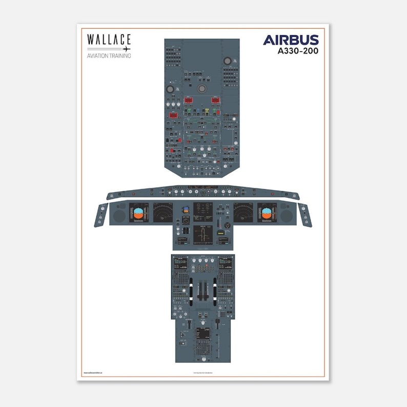 Airbus A330-200 Cockpit Familiarization Poster - Etsy
