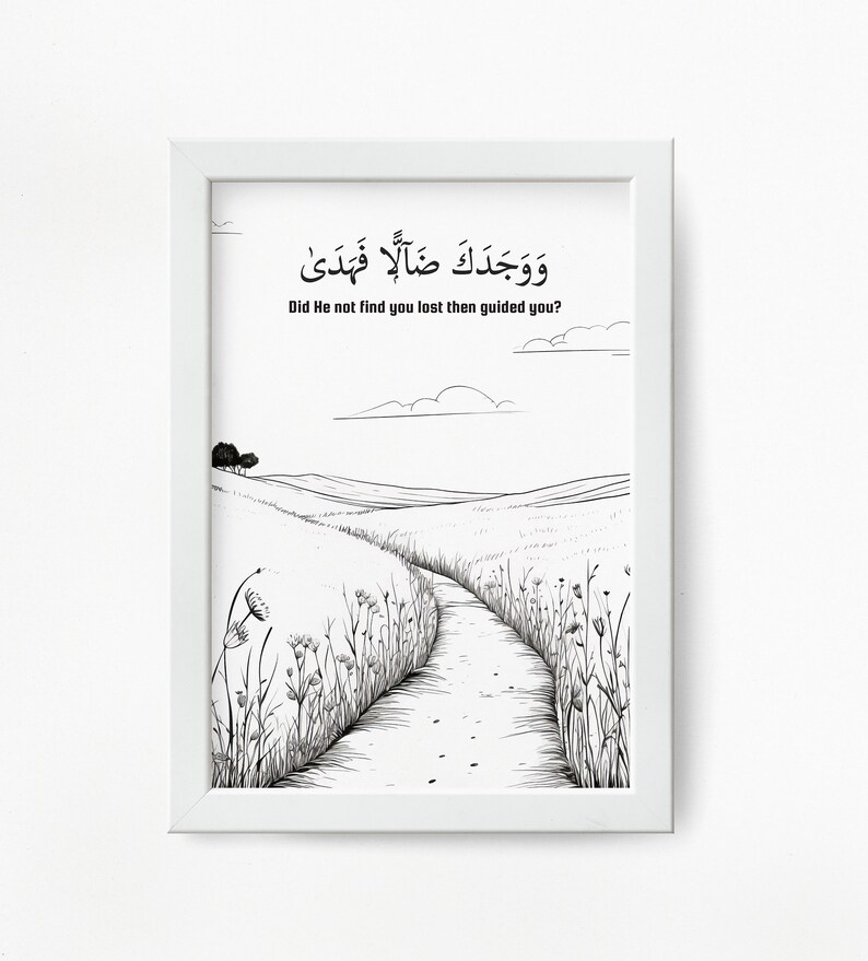 Quran Verse Print , Surah Duha , Did He Not Find You Lost and Guided ...