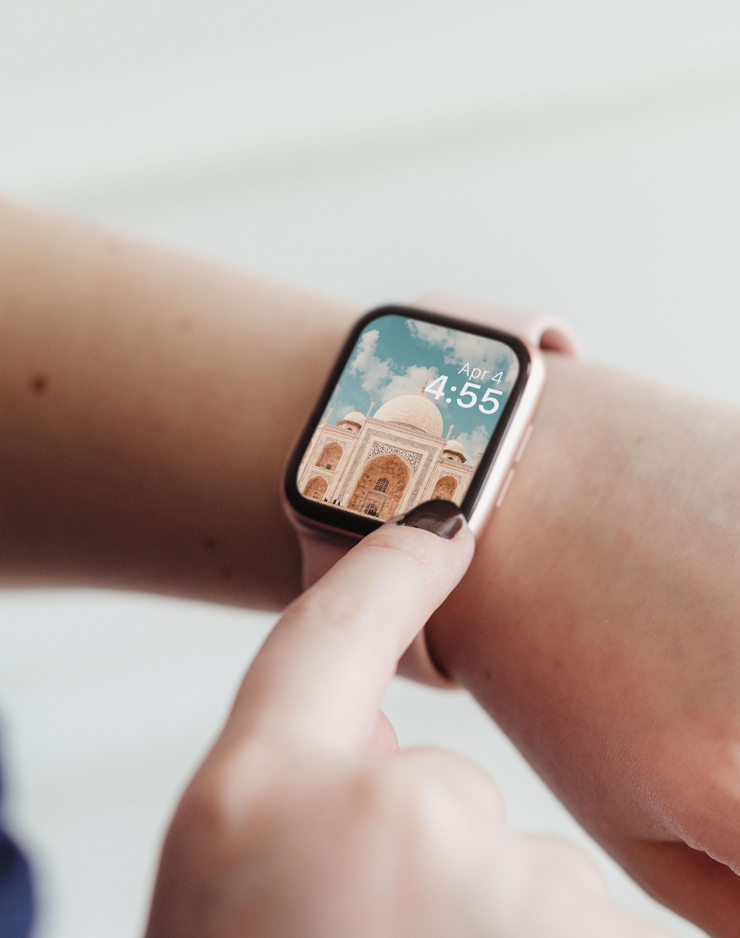 Taj Mahal Apple Watch Wallpaper | Elegant Travel Watch Face | Aesthetic ...