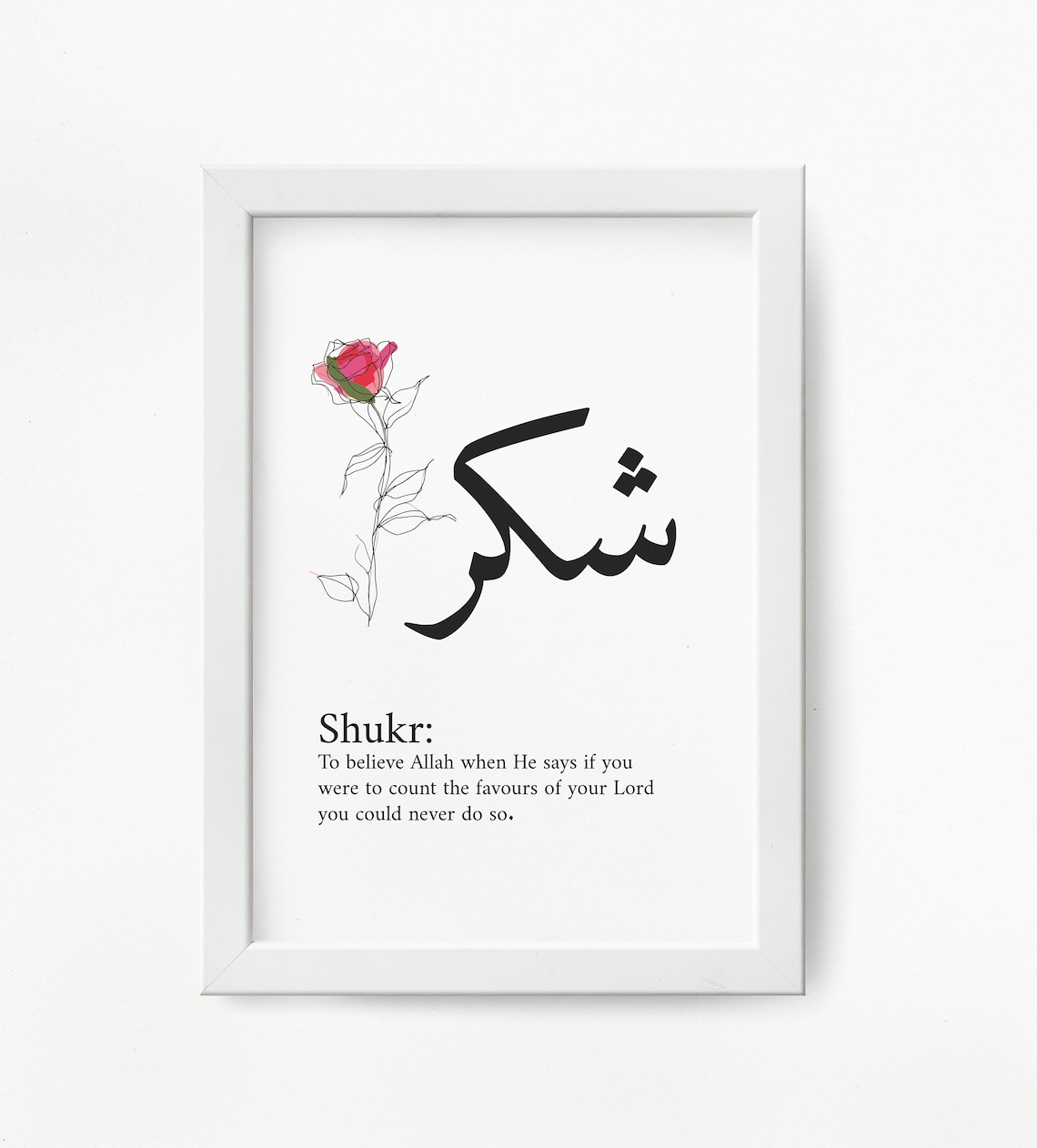 Shukr Poster , Arabic Calligraphy , Sabr Shukr , Gratitude , Eid Gifts ...