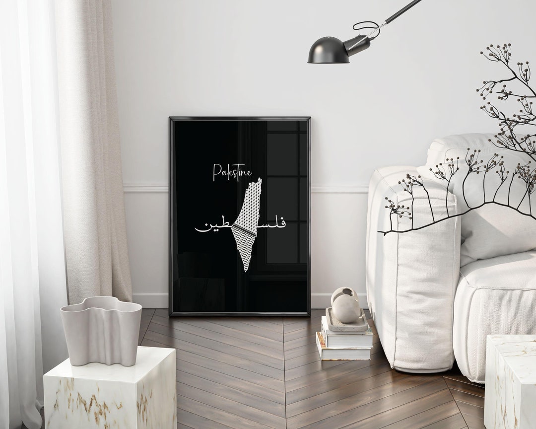 Palestine Poster , Free Palestine , Keffiyeh , Palestine Map ...