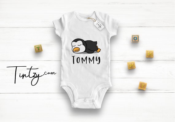 Penguin Baby Grow Organic Baby Suit Penguin Baby Gifts | Etsy