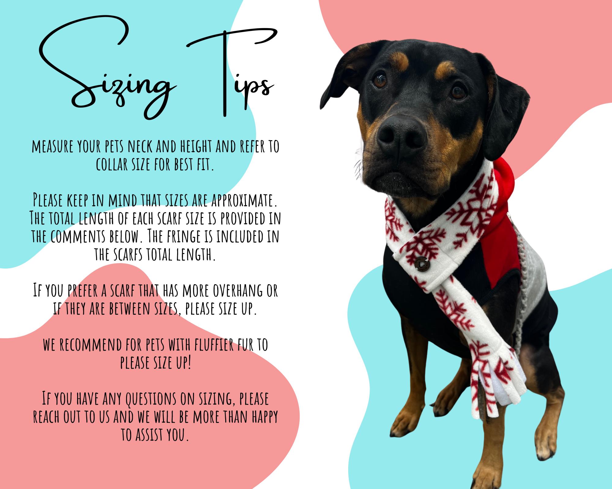Red Checkered Dog Scarf, Winter Plaid Dog Scarf, Fleece Scarf for Dogs ...