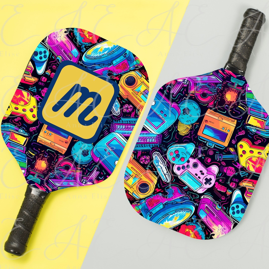 Retro Gamer Pickleball Paddle Cover Design,pickleball Bag Digital ...
