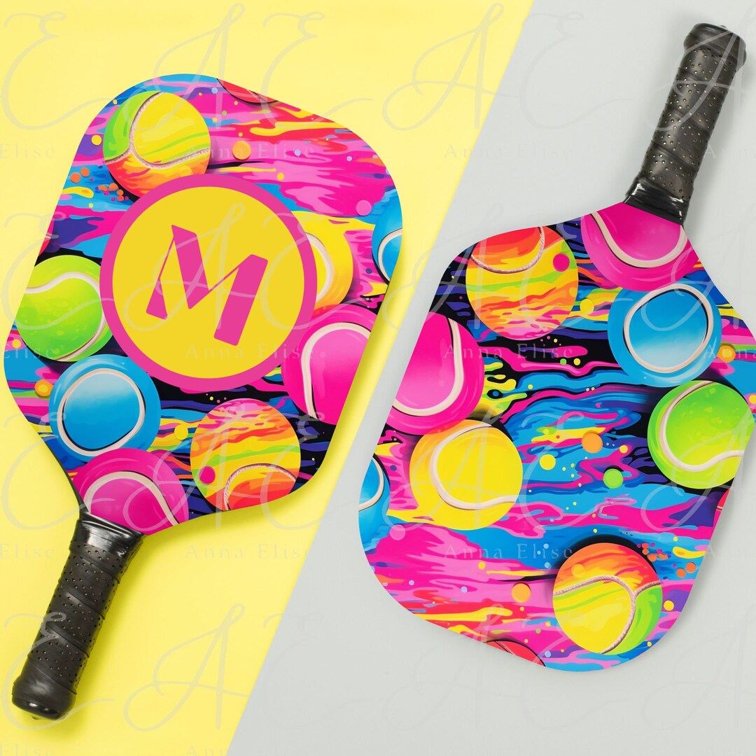 Retro Pickleball Paddle Cover Design: Personalized Sublimation Template ...
