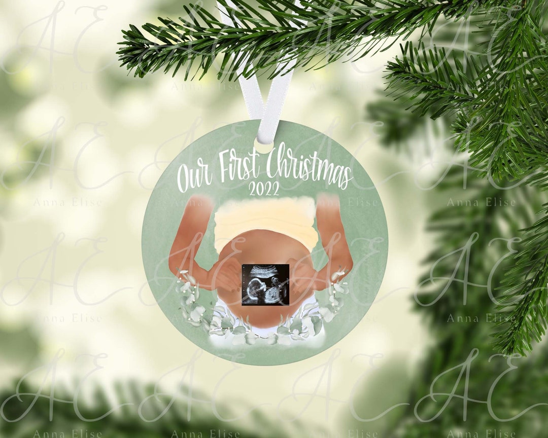 Pregnancy Christmas Ornament Digital Design Baby Bump - Etsy