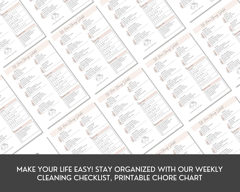 CLEANING SCHEDULE Printable | Daily Cleaning Schedule | Weekly Cleaning ...