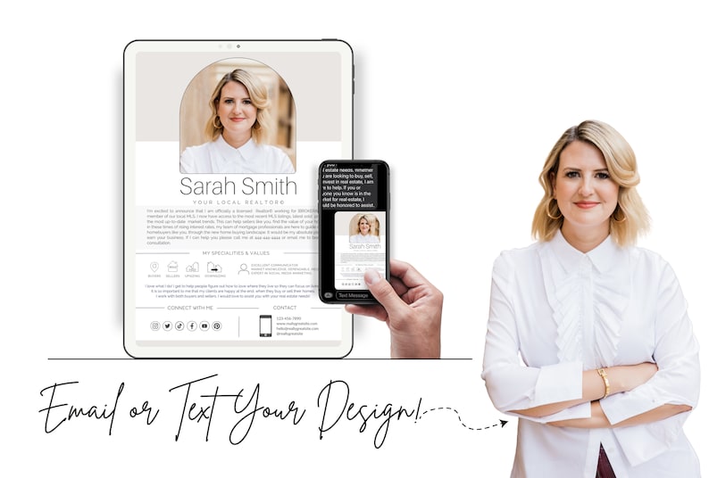 REALTOR INTRODUCTION FLYER, Realtor Letter, Instant Download, Canva ...