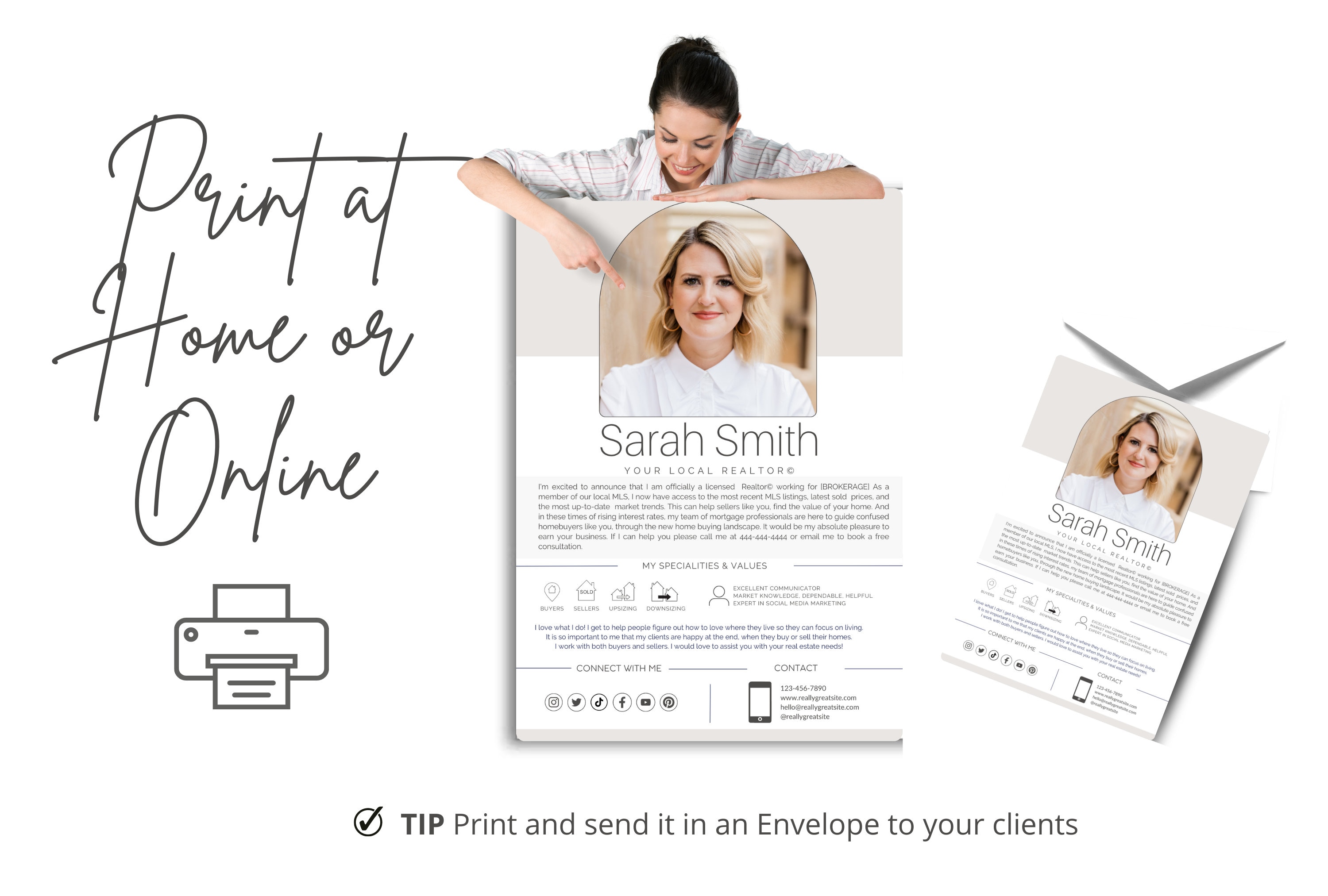 REALTOR INTRODUCTION FLYER, Realtor Letter, Instant Download, Canva ...