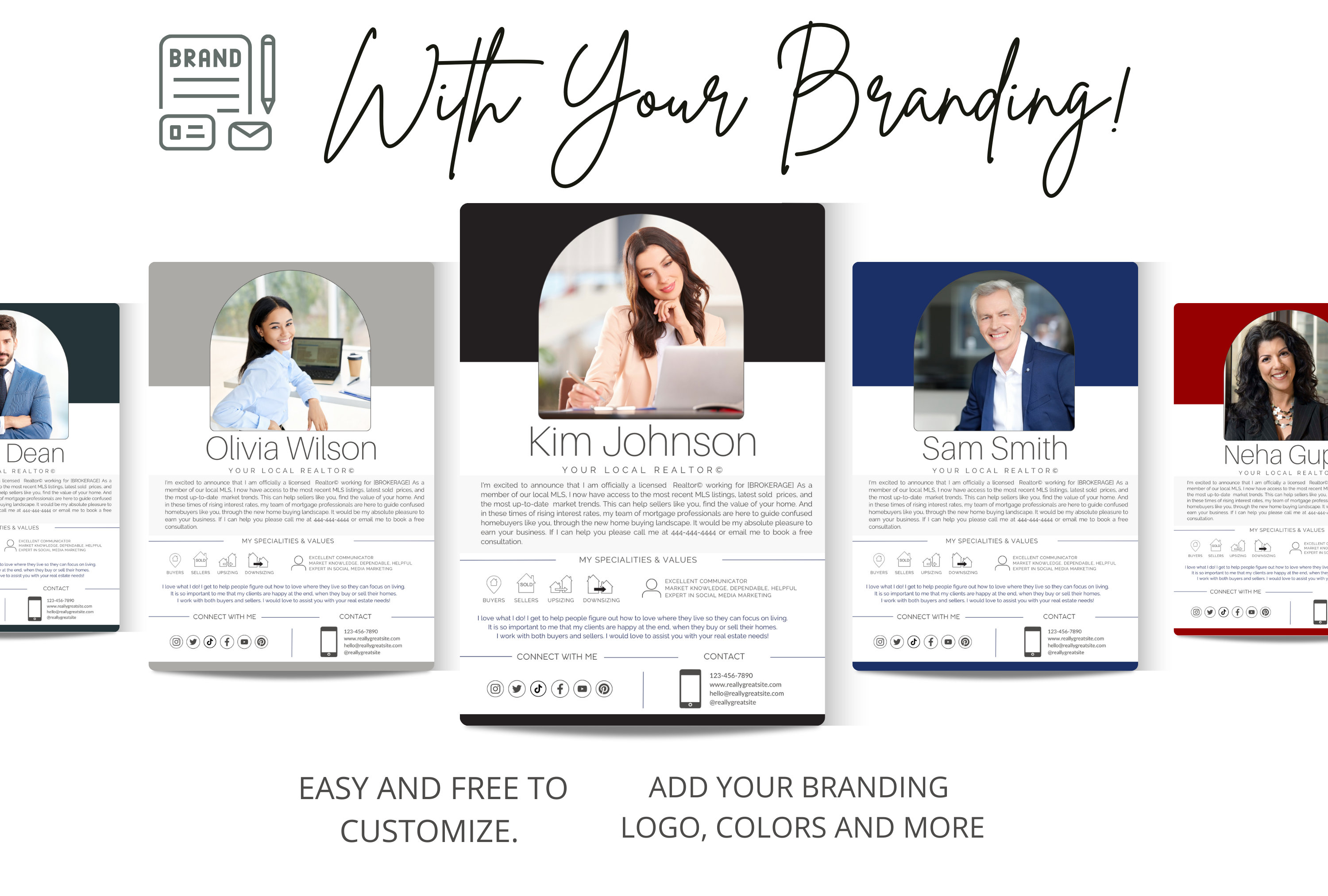 REALTOR INTRODUCTION FLYER, Realtor Letter, Instant Download, Canva ...