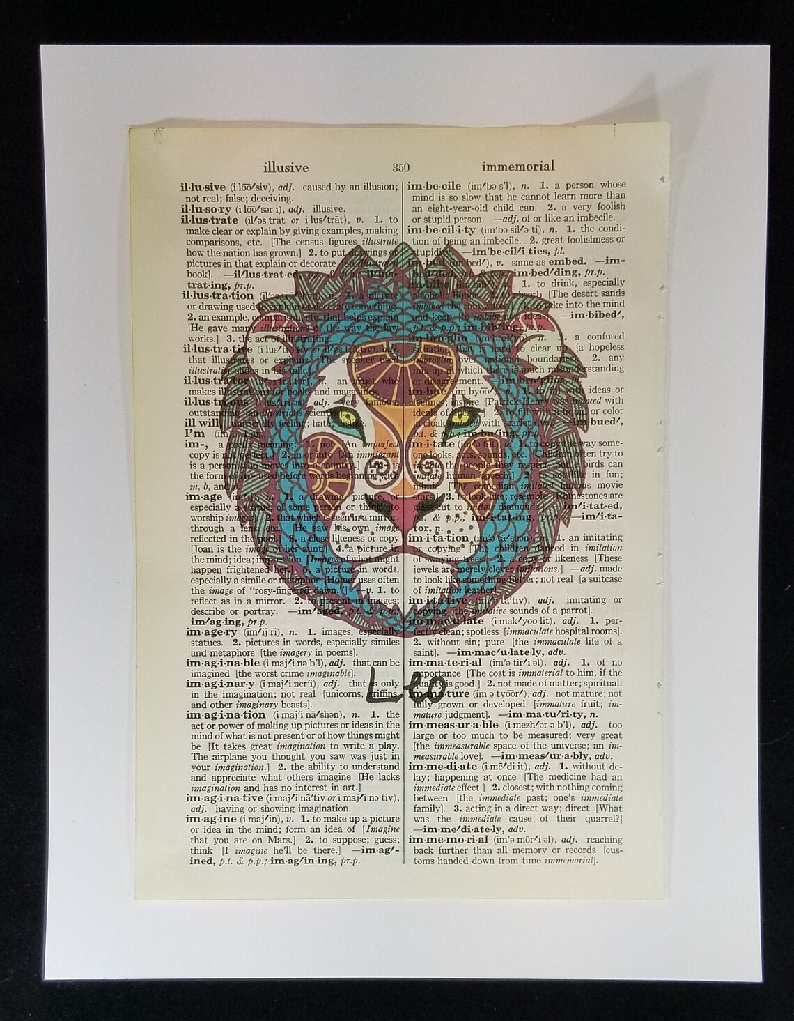 Leo Astrology Vintage Dictionary Art Print - Etsy