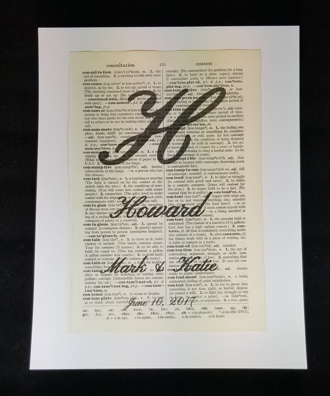 Personalized Name Dictionary Art - Etsy