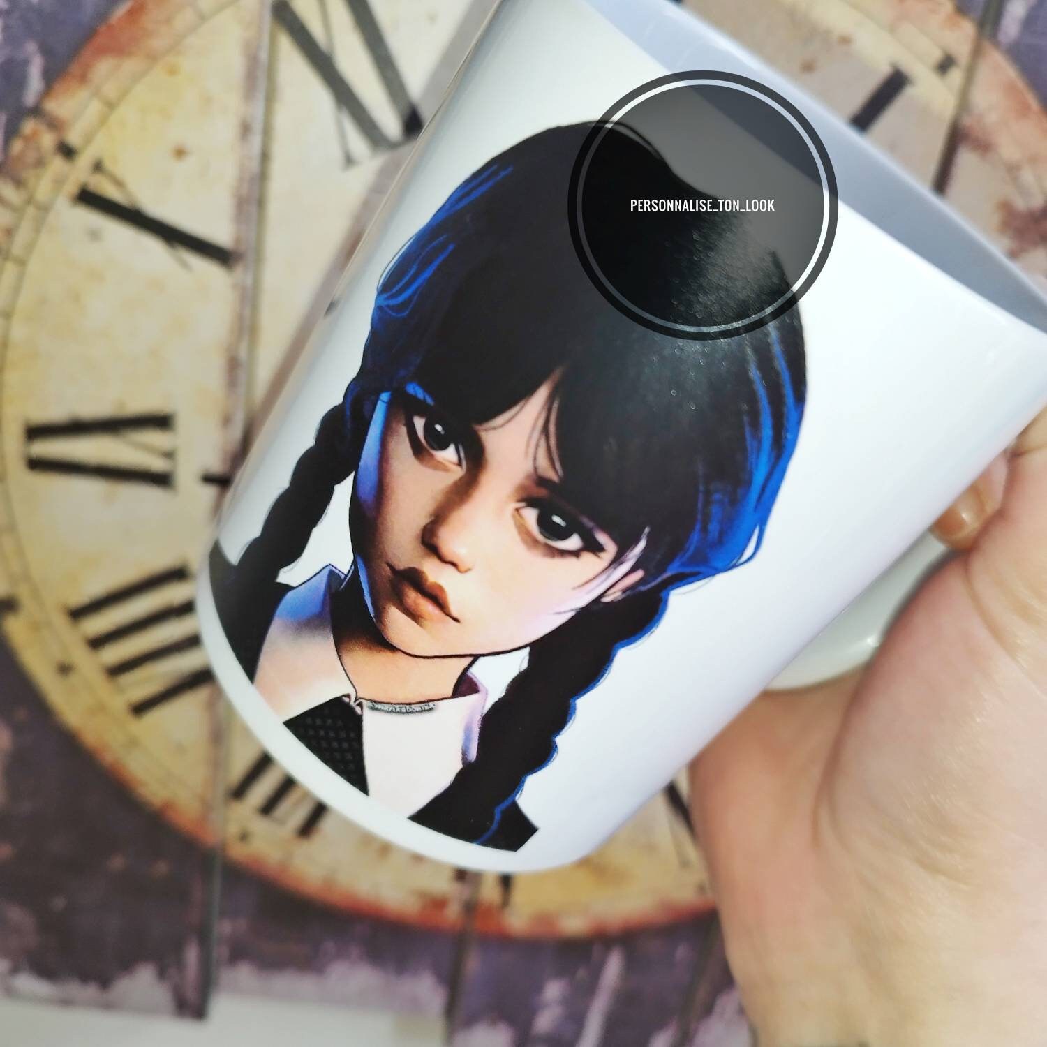 Mug Wednesday Addams Wednesday Mug Drawing Revisited Wednesday - Etsy ...