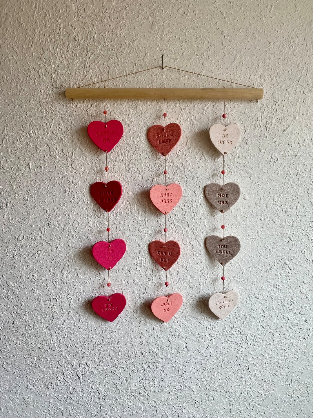 54# Anti-valentines Day Multi-strand | Wall Hanging | Love | Hate ...