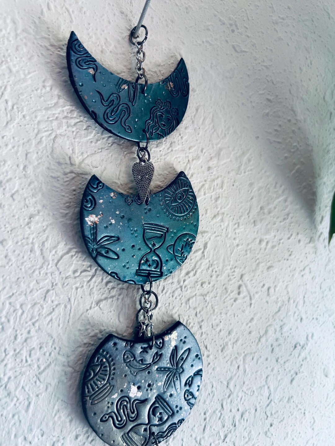 21# Stamped Mica | Wall Hanging | Moon Phases | Moon Accents | Home ...