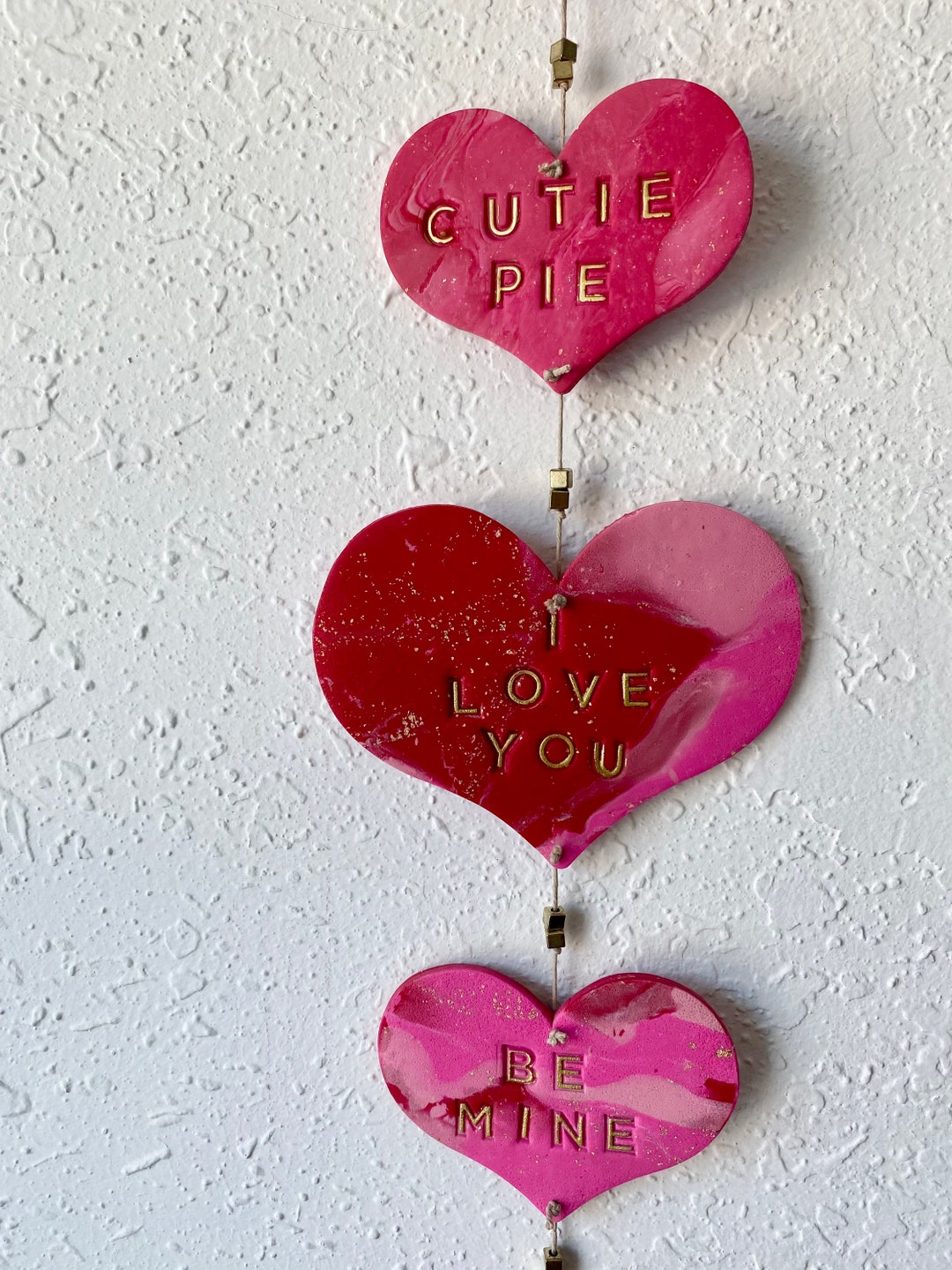 36# Sweetheart Marble Hearts | Wall Hanging | Hearts | Valentine's Day ...