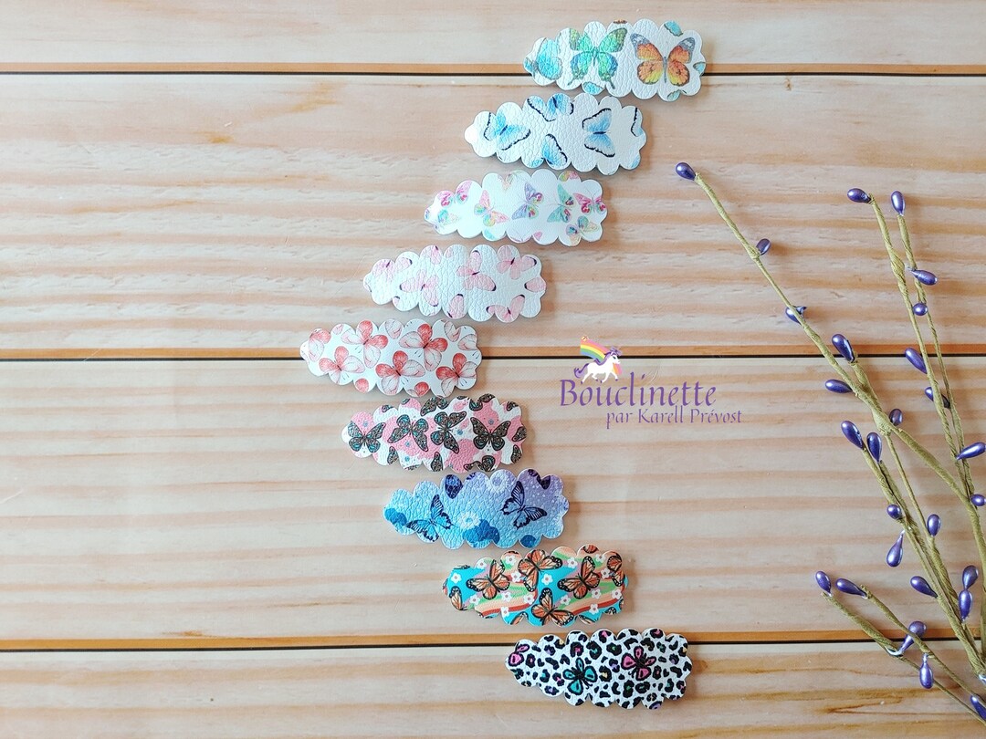 Spring Snap Clip With Butterfly, 6.5cm Hair Snap Clip - Etsy