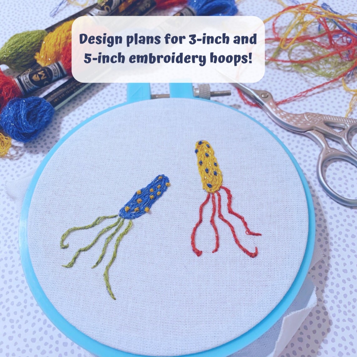 Biology Embroidery Pattern Bacteria Science Art Embroidery - Etsy