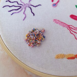 Bacteria Embroidery Hoop, 6in Embroidery, Science Embroidery, Biology ...