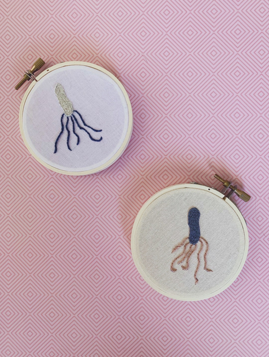 Bacteria Embroidery Hoop, 3 in Embroidery, Science Embroidery, Biology ...