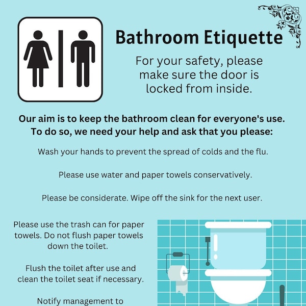 The Office Bathroom - Etsy