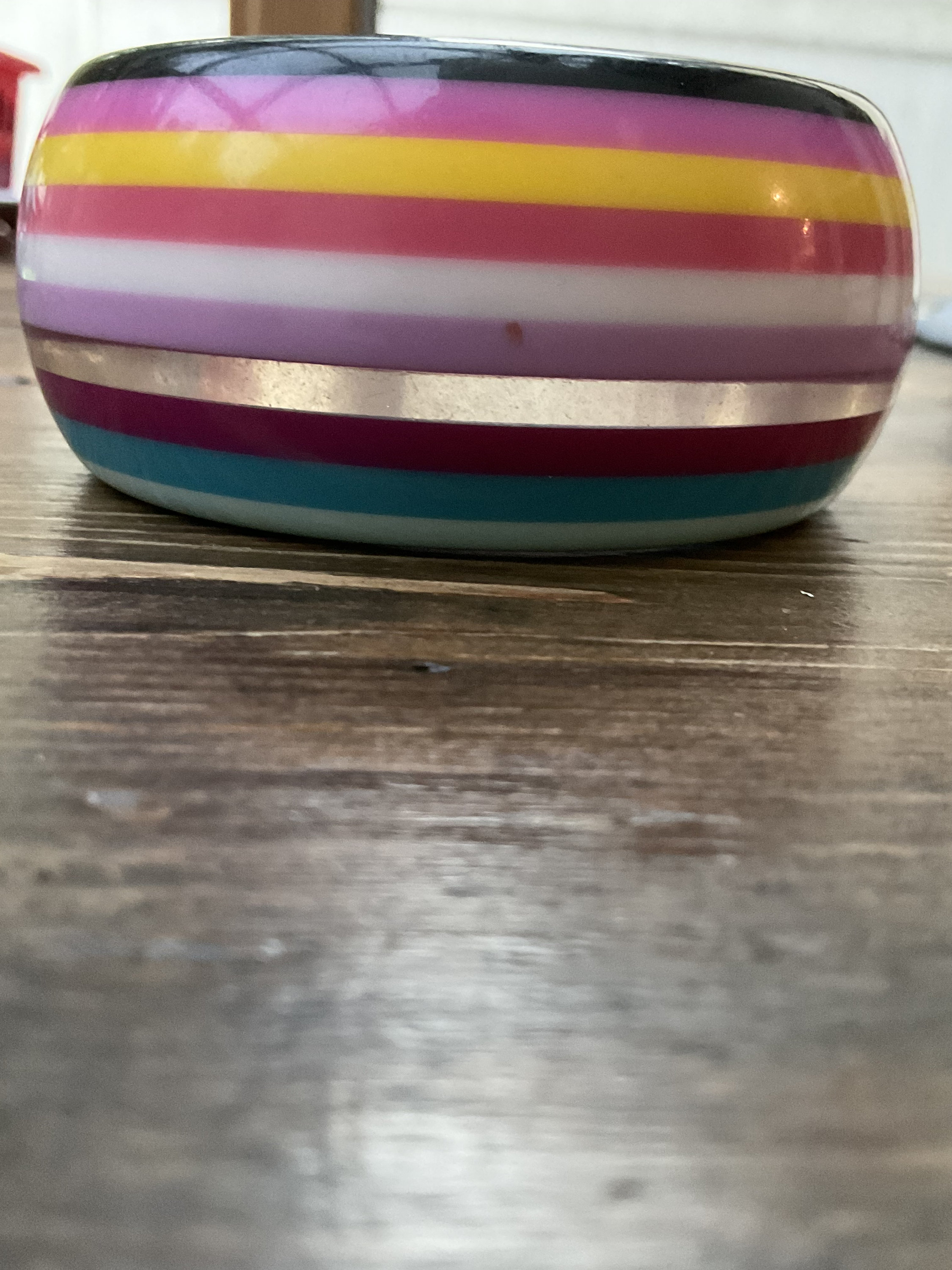 Giant Laminated Rainbow Lucite Bracelet Featuring 10 Bands - Etsy